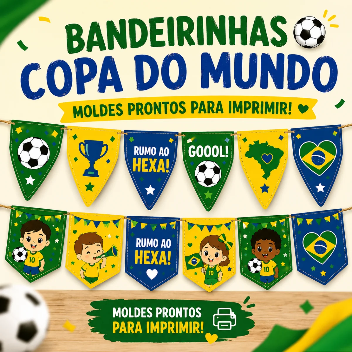 BANDEIRINHAS DECORATIVAS BRASIL | Datas Comemorativas | Saber Didático