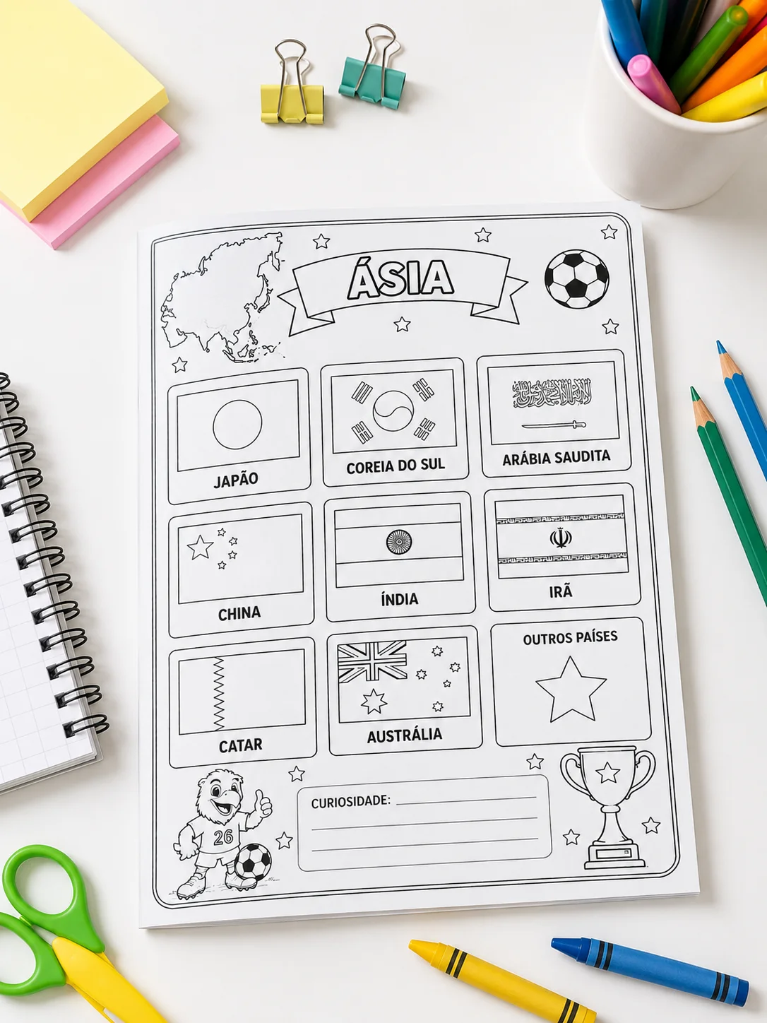 Livrinho para Colorir - Viajando pelos Países da Copa | Datas ...