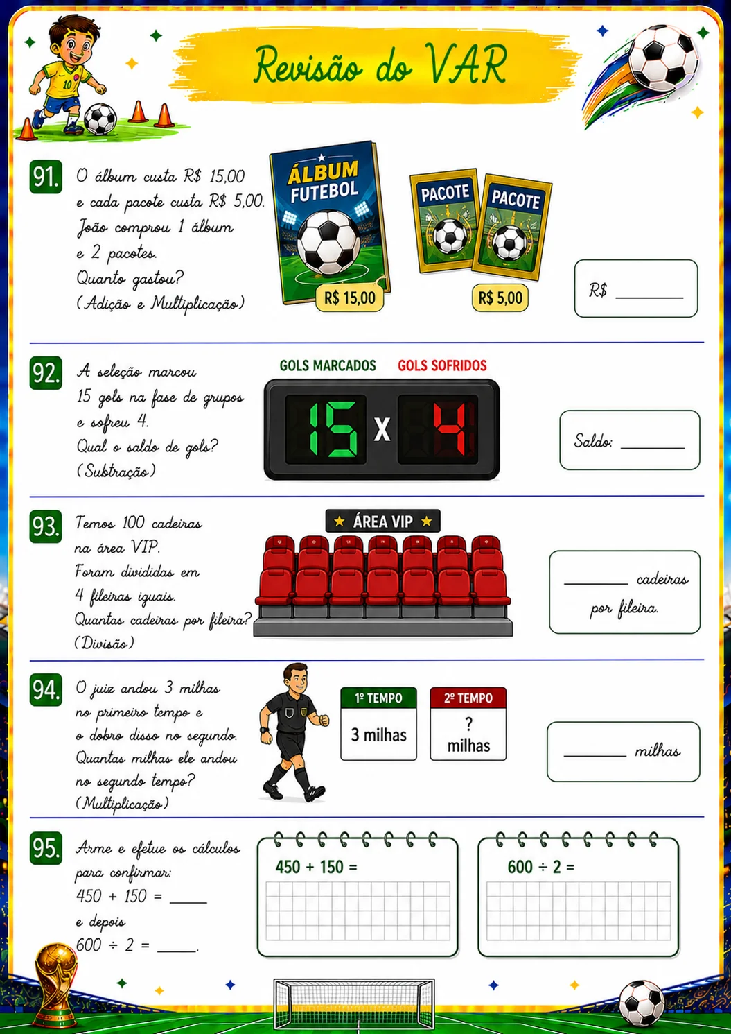 Combo Matemática da Copa do mundo. | Datas Comemorativas | Saber Didático